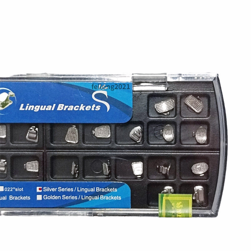 1 Box/28pcs Dental Orthodontic Metal Lingual Brackets Brace Buccal ...