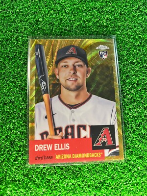 2022 Topps Chrome Platinum Anniversary Drew Ellis RC Gold Wave ...