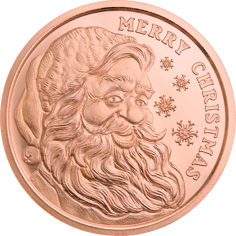 1 oz Golden State Mint Copper Round 2024 Santa .999 Fine Tube of 20 | eBay
