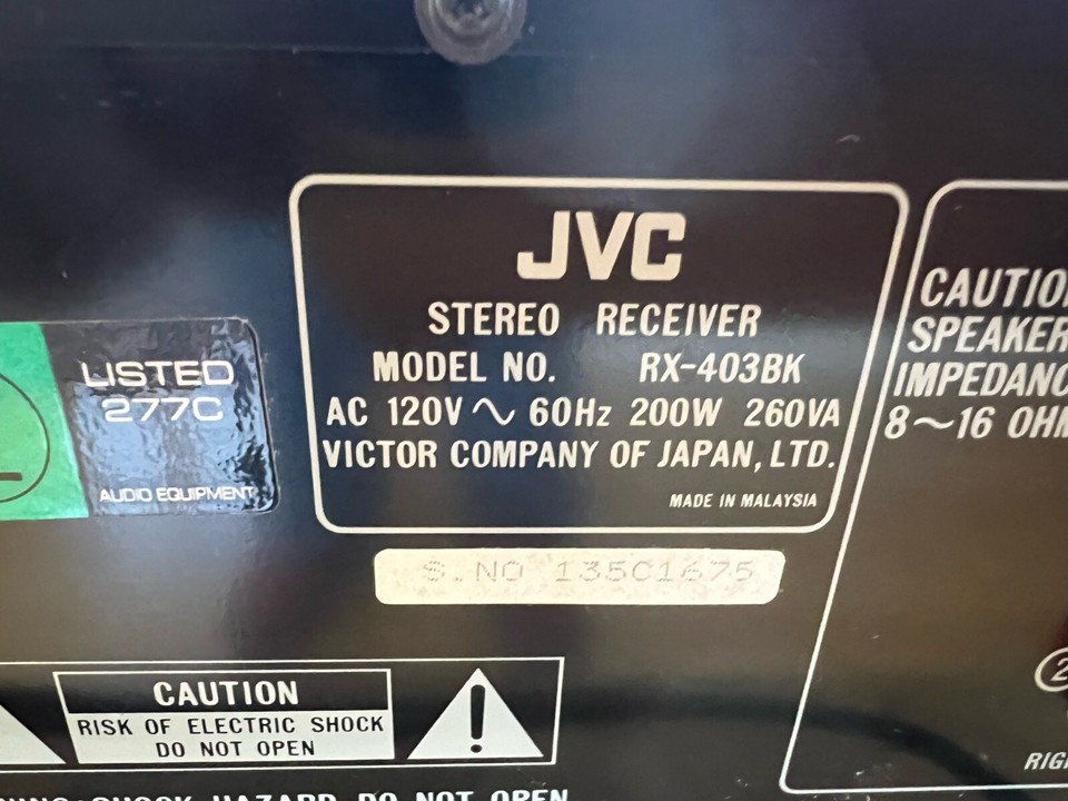 Vintage JVC RX-403 Stereo Receiver | eBay