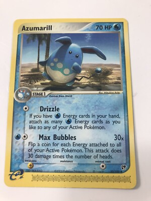 Azumarill 30/100 - Reverse NON-HOLO EX Sandstorm Pokemon Card - NM | eBay