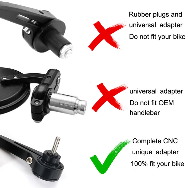 CNC Bar End Mirror Fit For Honda CB400 CB500F CB650F CB1300 CBF 1000 ...