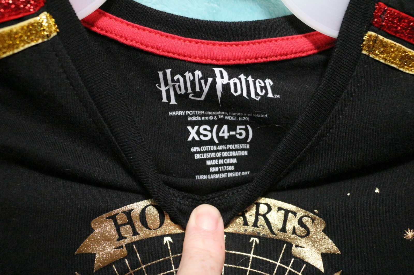 Harry Potter NEW♈Boy's/Girl's Sequined SS Tee size XS (4-5)~Black/red ...