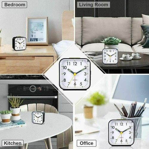 Alarm Clock Small Alarm Clock Silent Silent Alarm Small Black Delicate ...