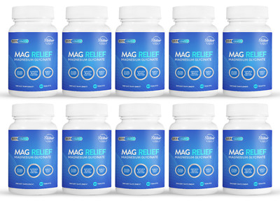 10 Pack Mag Relief, supports muscle function & relaxing-60 Tablets x10 ...