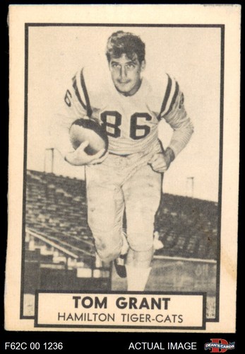 1962 Topps CFL #66 Tommy Grant Tiger-Cats CFL HOF Windsor 4 - VG/EX | eBay