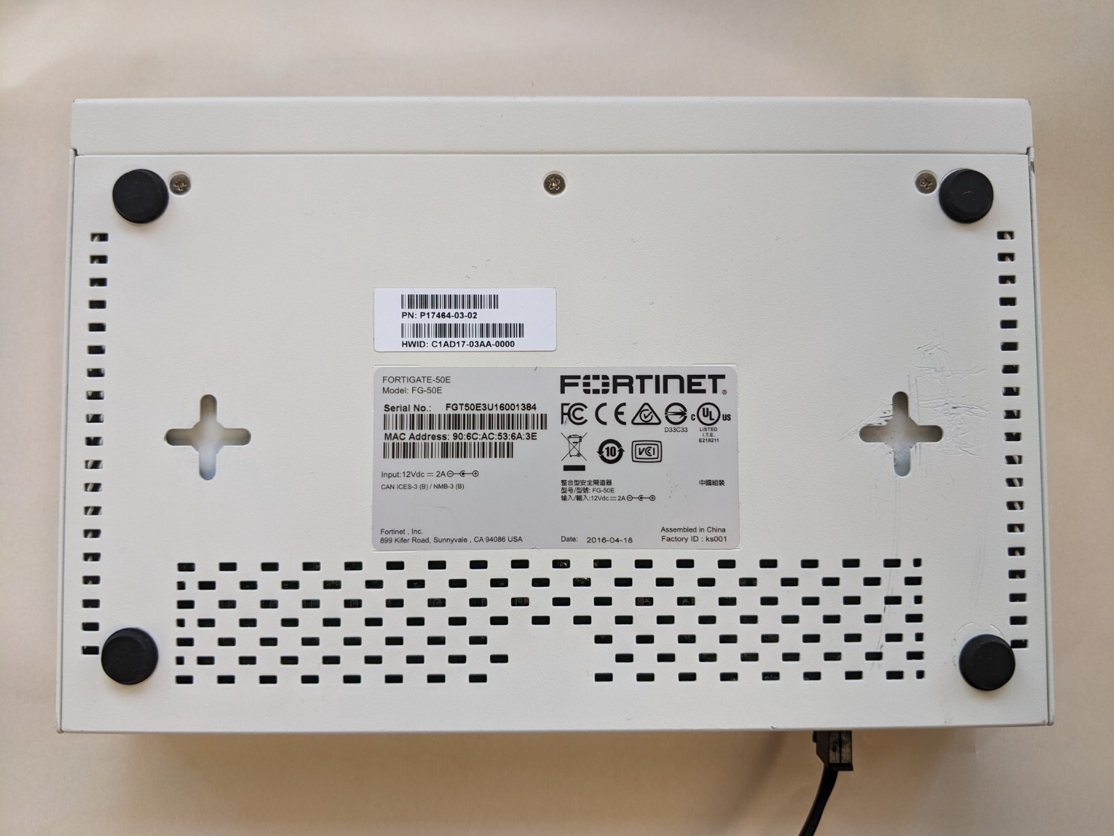 OpenWrt Gigabit seven-port router/firewall on Fortinet FortiGate 50E ...