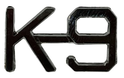 K9 Silver 3/8" Letters Collar Pins police sheriff security canine K-9 ...