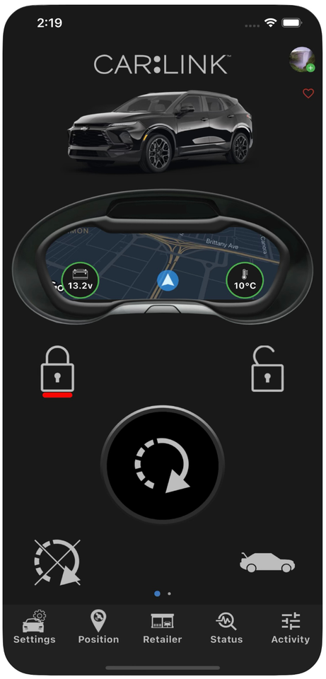 Audiovox CarLink ASCL7 Remote Start/Security Android iOS Smartphone ...