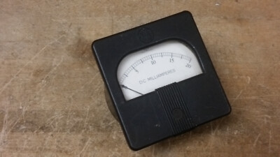 GE 20 mA DC Current Meter f/ Old Vintage Ham Radio Tube Transmitter ...