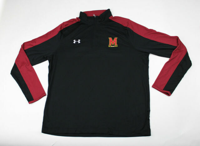Under Armour Maryland Terrapins UA Novelty Locker 1/4 Zip Men's L Black ...