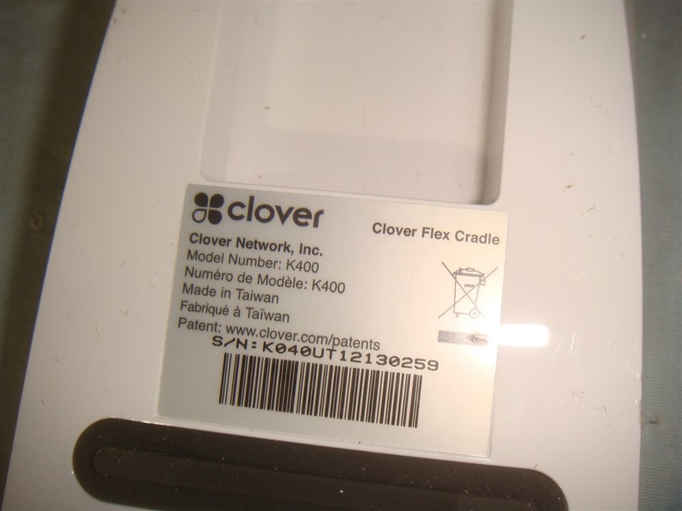 CLOVER FLEX C403 CREDIT CARD PROCESSOR WITH K400 CHARGING CRADLE -READ ...