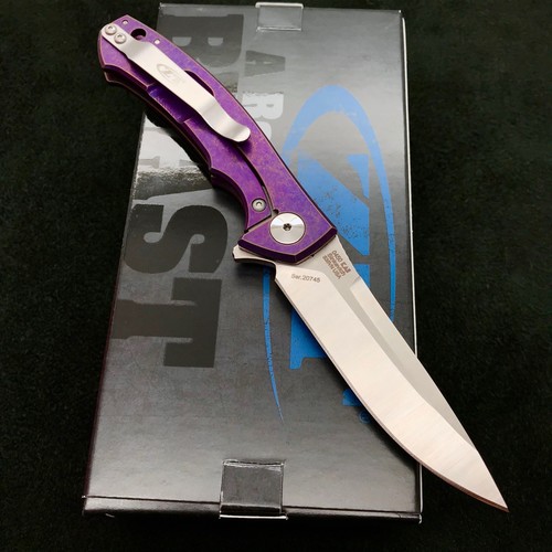 Zero Tolerance ZT 0450 Plain Edge Folder Purple Bronze Stonewash Ano ...