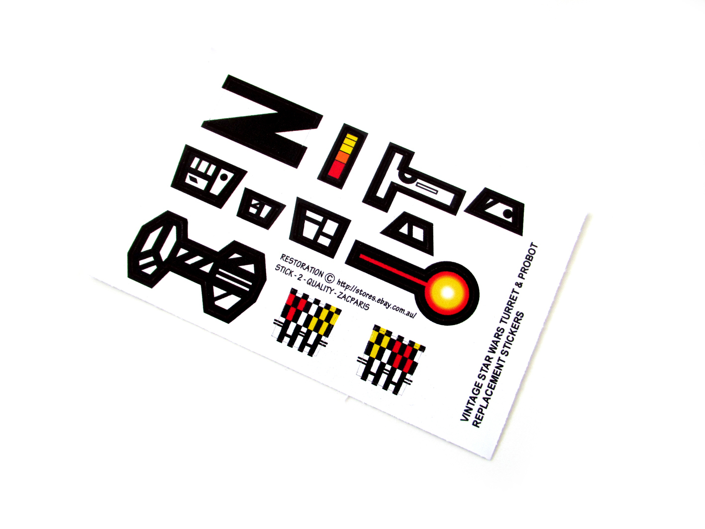 CUSTOM STICKERS for Kenner STAR WARS VINTAGE TURRET AND PROBOT PLAYSET ...