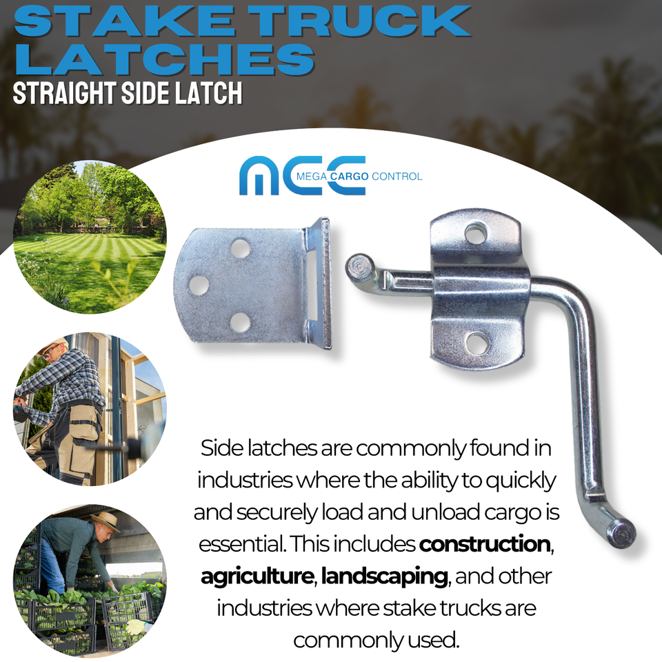 4 Pack Straight Side Gate Stake Bed Latch Bracket Set for Utility ...