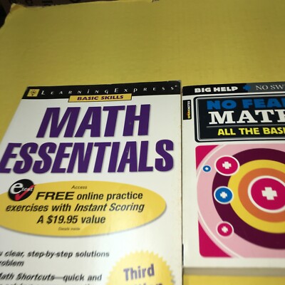 Math Essentials And No Fear Math 9781576855553| eBay