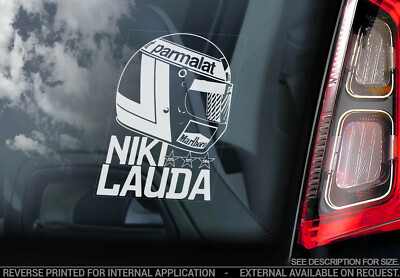 Niki Lauda - Car Window Sticker - Helmet Formula 1 F1 World Champion ...