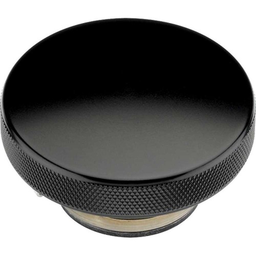 Radiator Cap 16 lb Round Knurled Grip Billet Aluminum Smooth Black ...