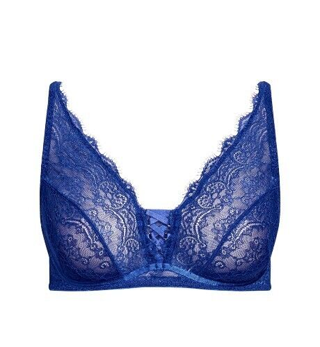 CITY CHIC 18DD / 40DD Melody Turkish Blue Bra Lingerie Lace Plus Size ...