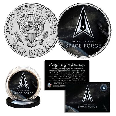United States SPACE FORCE USSF Official Black Logo JFK Kennedy Half ...