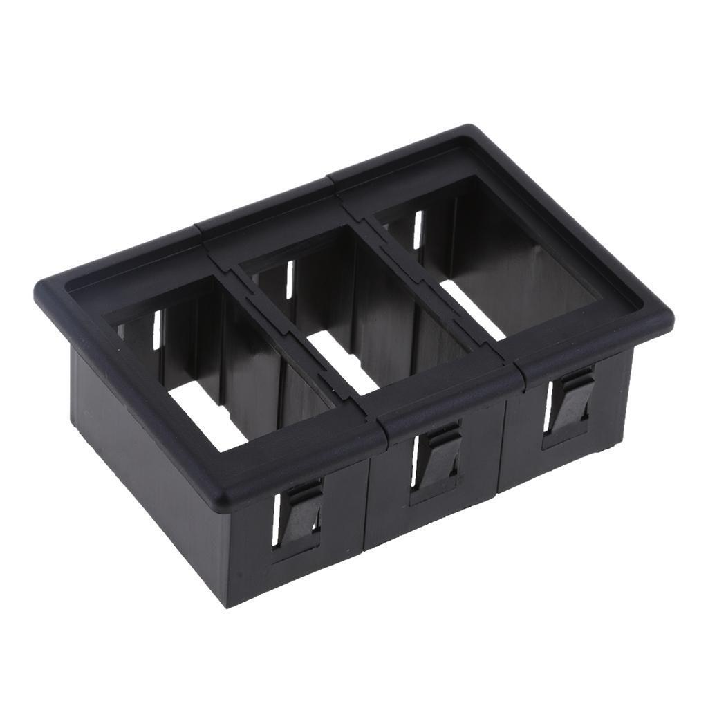 Car Boat RV 3PCS Rocker Switch Holder Panel Housing Kit ABS Black | eBay