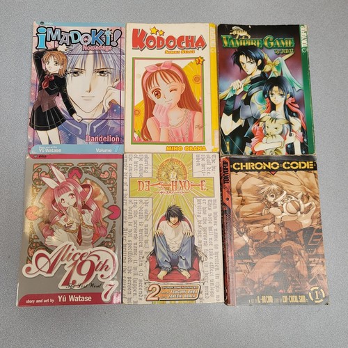 Mixed Manga Book English Lot Of 6 Anime Vampire Game Deathnote Chrono ...