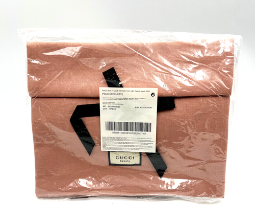 New! Gucci Guilty Love Edition Beauty Bag Pouch with Black Bow ~ Pink ...