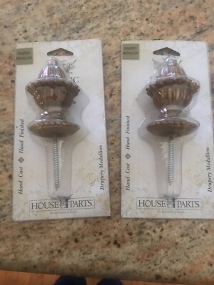 House Parts Classic Home Collection Drapery Medallions (2) Antique Gold ...