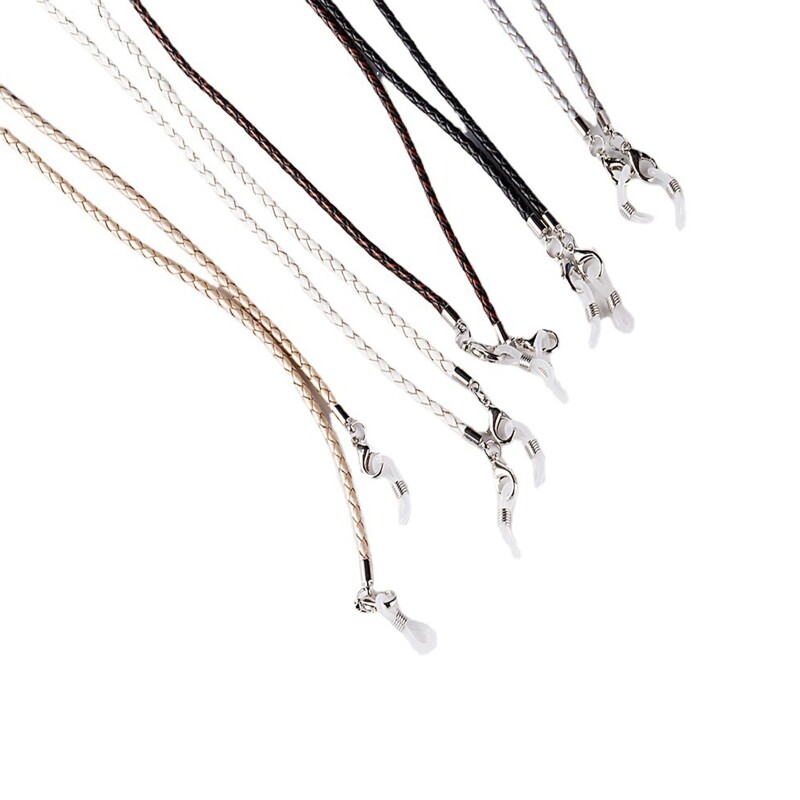 PU Leather Lanyard Glasses Chain Holder Sunglasses Spectacles Vintage ...