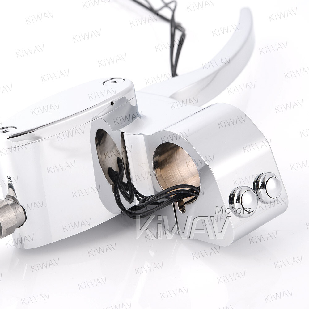 KiWAV Billet Chrome hand Control kit for Triumph 1" 25mm bar | eBay