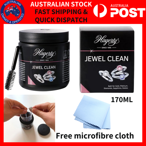Hagerty Jewel Clean for Gold Silver Platinum Diamonds Instant Jewellery ...