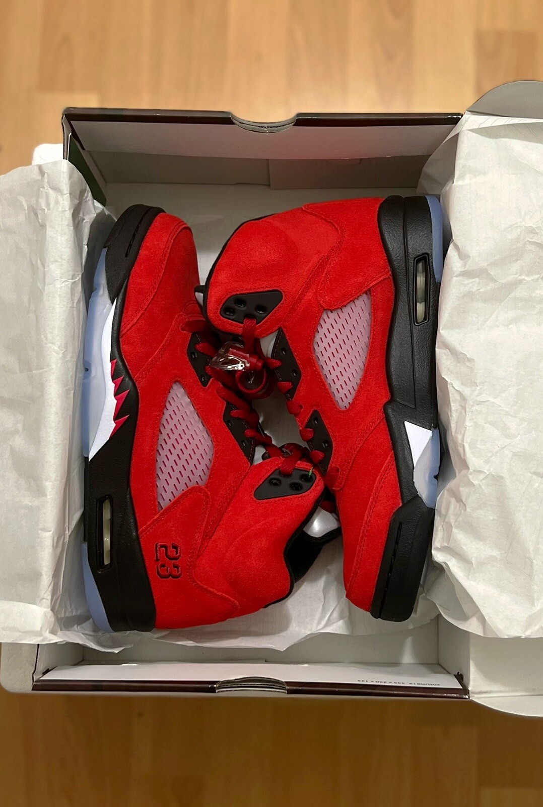 Nike Air Jordan 5 Retro Red Suede Raging Bull Toro Size 8.5 DS 2021 not ...