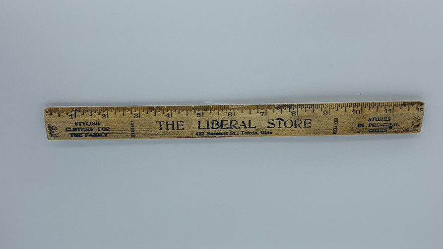 Antique/Vtg The Liberal Store Advertising Ruler~Toledo Oh~Stylish ...