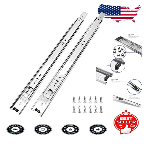 Rust-Resistant 24-Inch Side-Mount Drawer Slides - Smooth & Silent ...