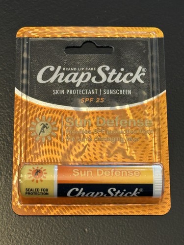 NEW / SEALED Chapstick Sun Defense Sunscreen SPF 25 Lip Balm 0.15 oz | eBay