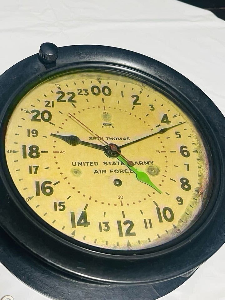 Rare Antique Seth Thomas Air Force Us Military Ship Clock Wall | eBay