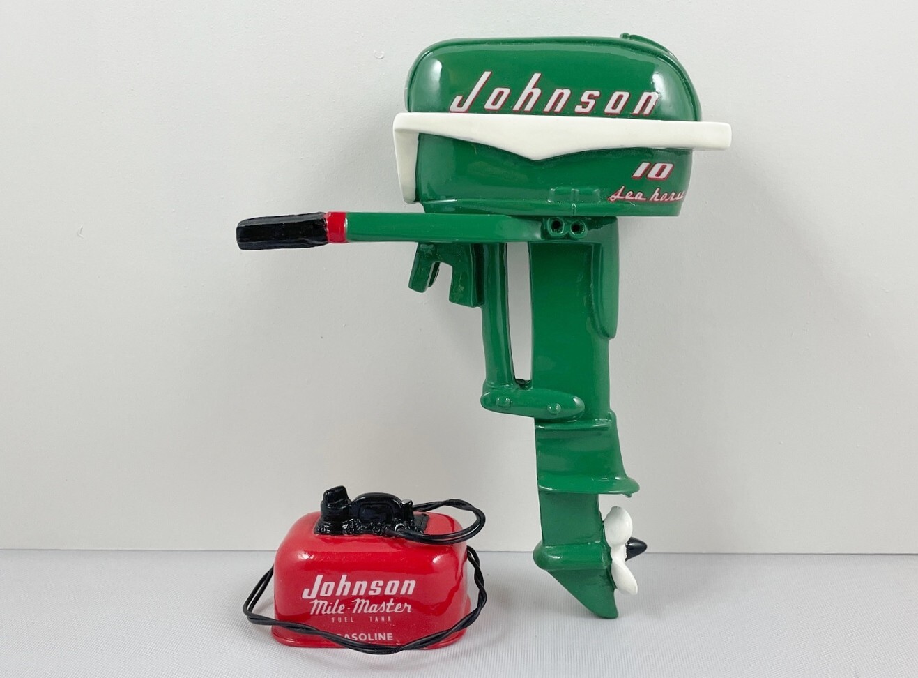 Miniature Outboard Motor, Green 1955 Johnson 10 HP Sea Horse with Gas ...