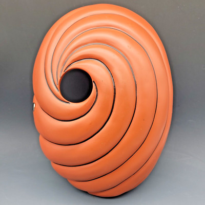 Naruto Akatsuki Tobi Uchiha Mask Helmet Anime Costume Prop Size 9" x 6. ...