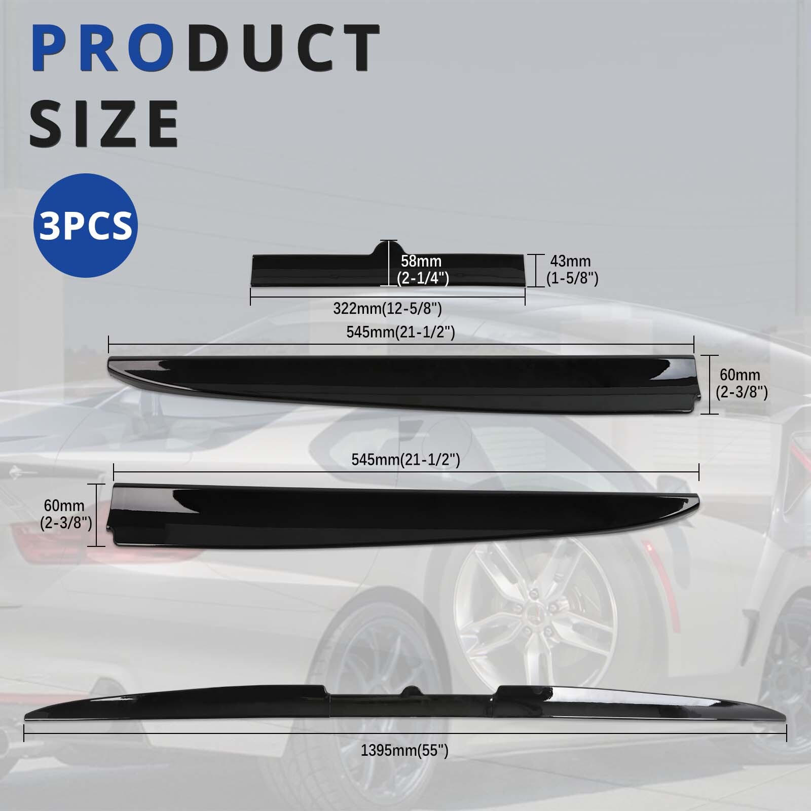 Rear Trunk Lip Spoiler Wing For Chrysler 300 300C PU Sticker Glossy ...