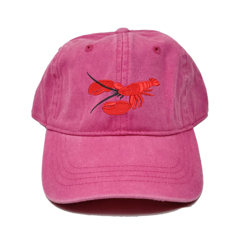 Wildlife Lobster embroidered dad hat, Red lobster embroidered ball cap ...