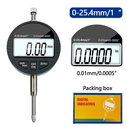 Electronic Digital Dial Indicator 1 inch/25.4 mm Probe Indicator Dial ...