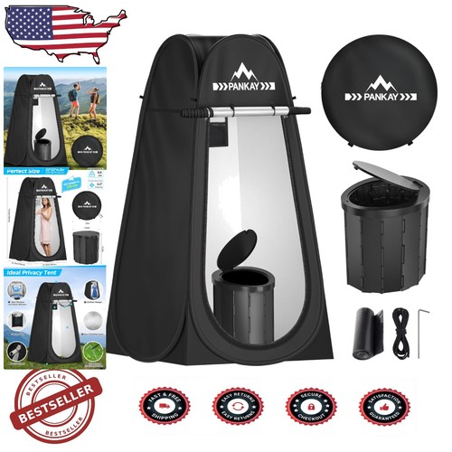Extra-Large Portable Potty with Pop-Up Privacy Tent - Ideal for Outdoor ...