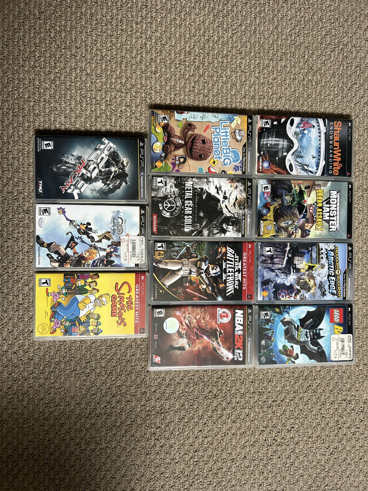 Excellent Condition PSP Games Bundle (Cases, cartridges, manuals-1 ...