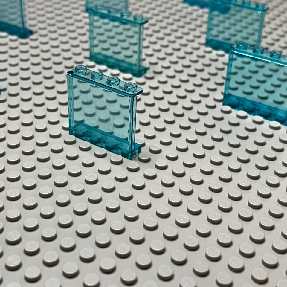 Lego 60581 Trans-Light Blue Window Panel 1x4x3 with Side Supports ...