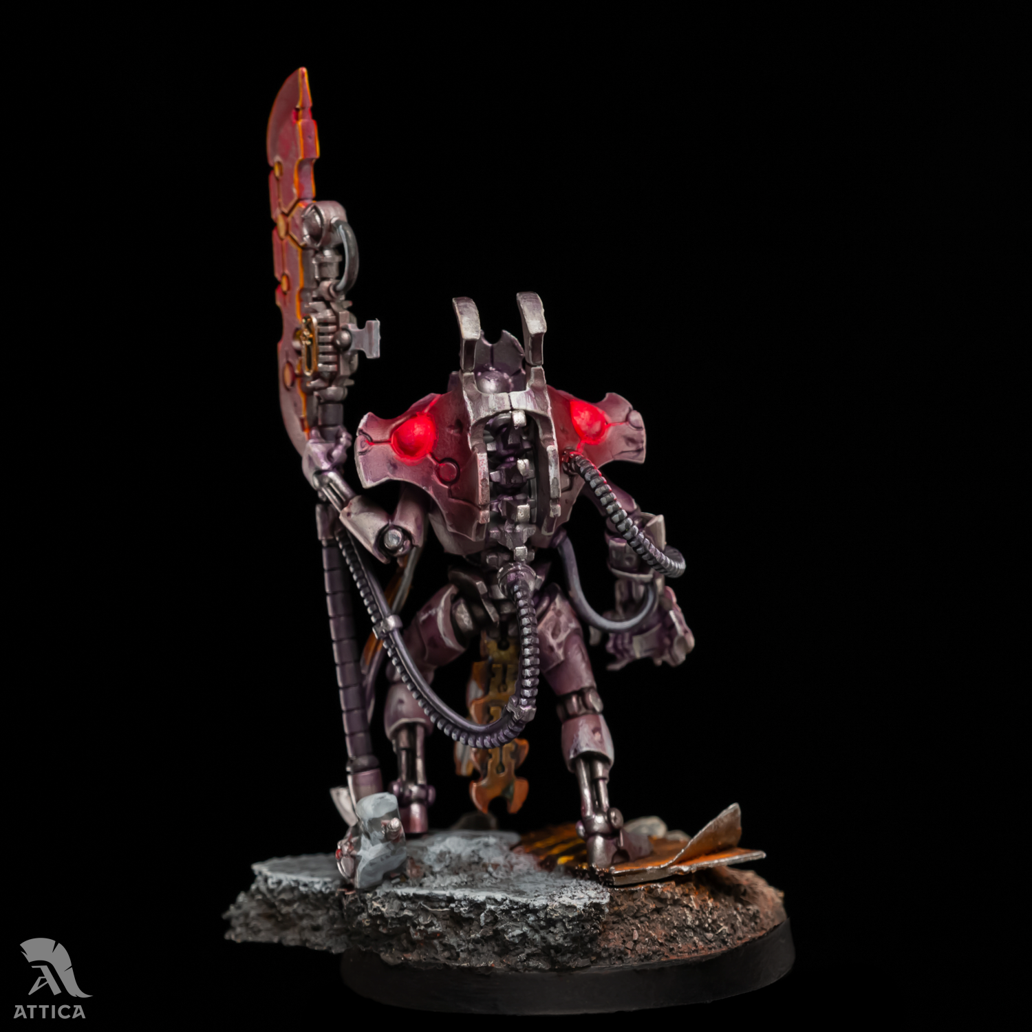 Overlord with Tachyon Arrow Necrons painted figure Warhammer 40k Pre ...