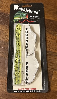 Wobblehead Wobble Worm Lure New In Package Chartreuse Original USA | eBay