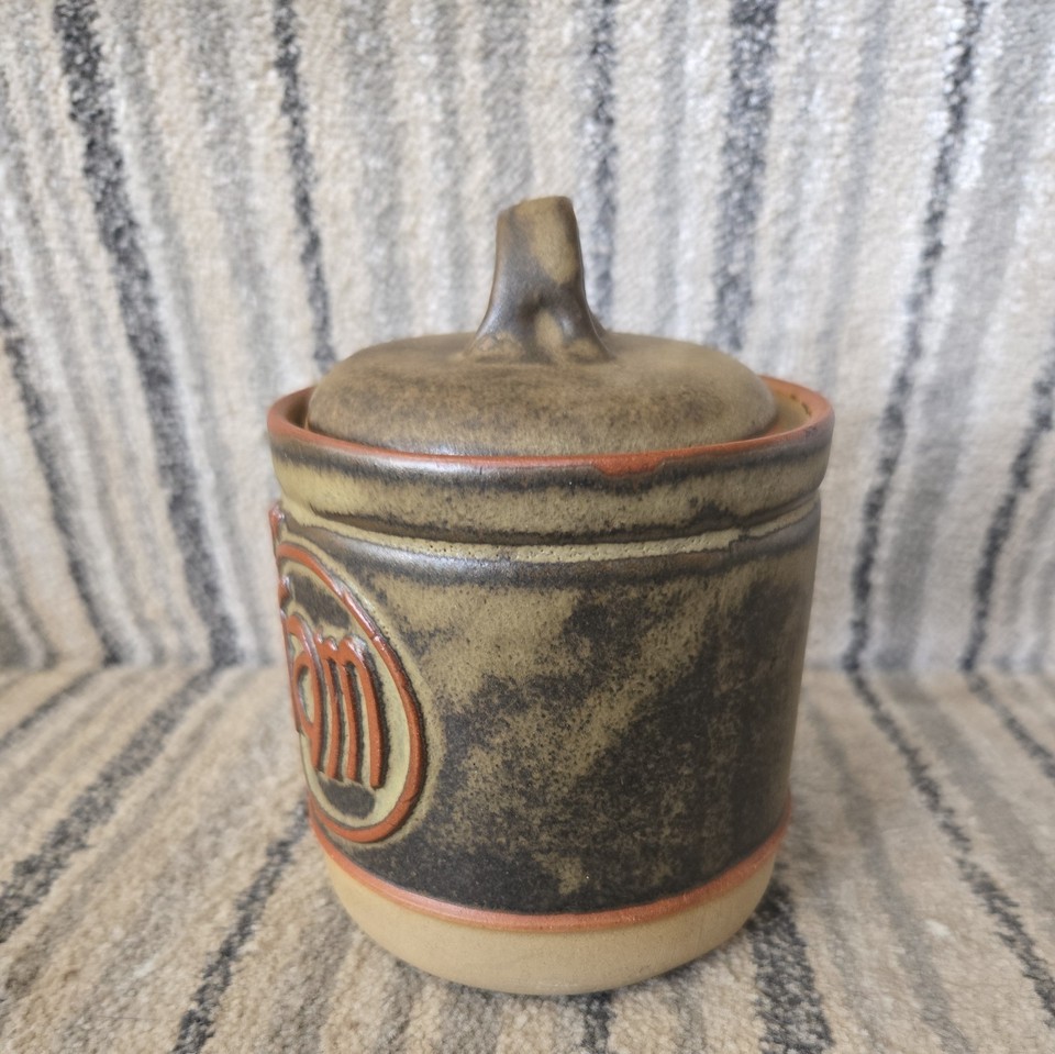 TREMAR STUDIO POTTERY JAM JAR POT STONEWARE | eBay