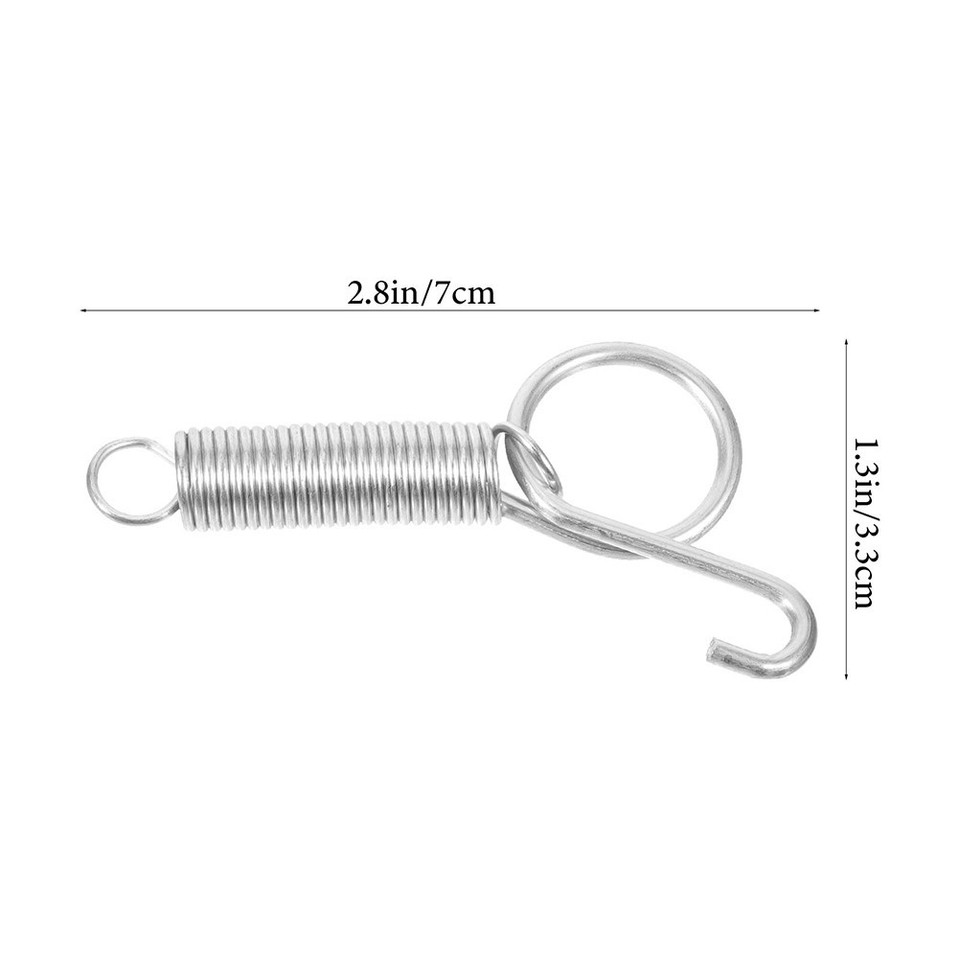 12Pcs Stainless Steel Spring Hooks for Pet Cage Door Multi-purpose ...