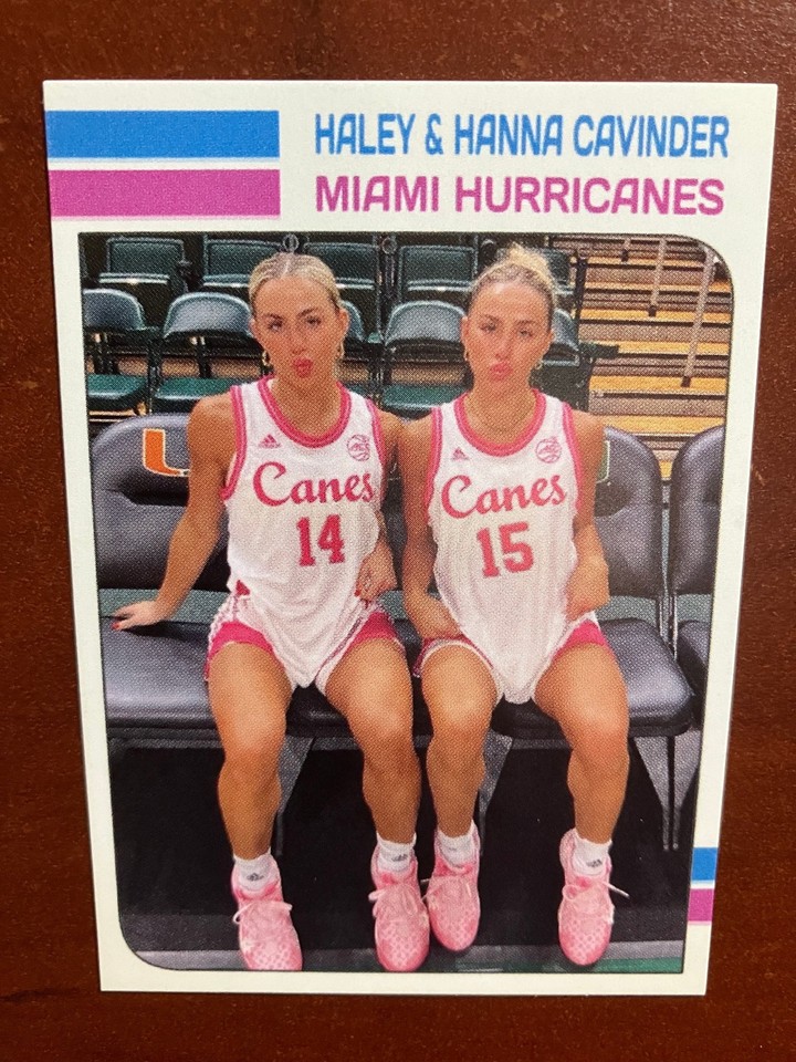 Cavinder Twins Haley Hanna Miami Hurricanes Basketball Sports Cards (CT ...