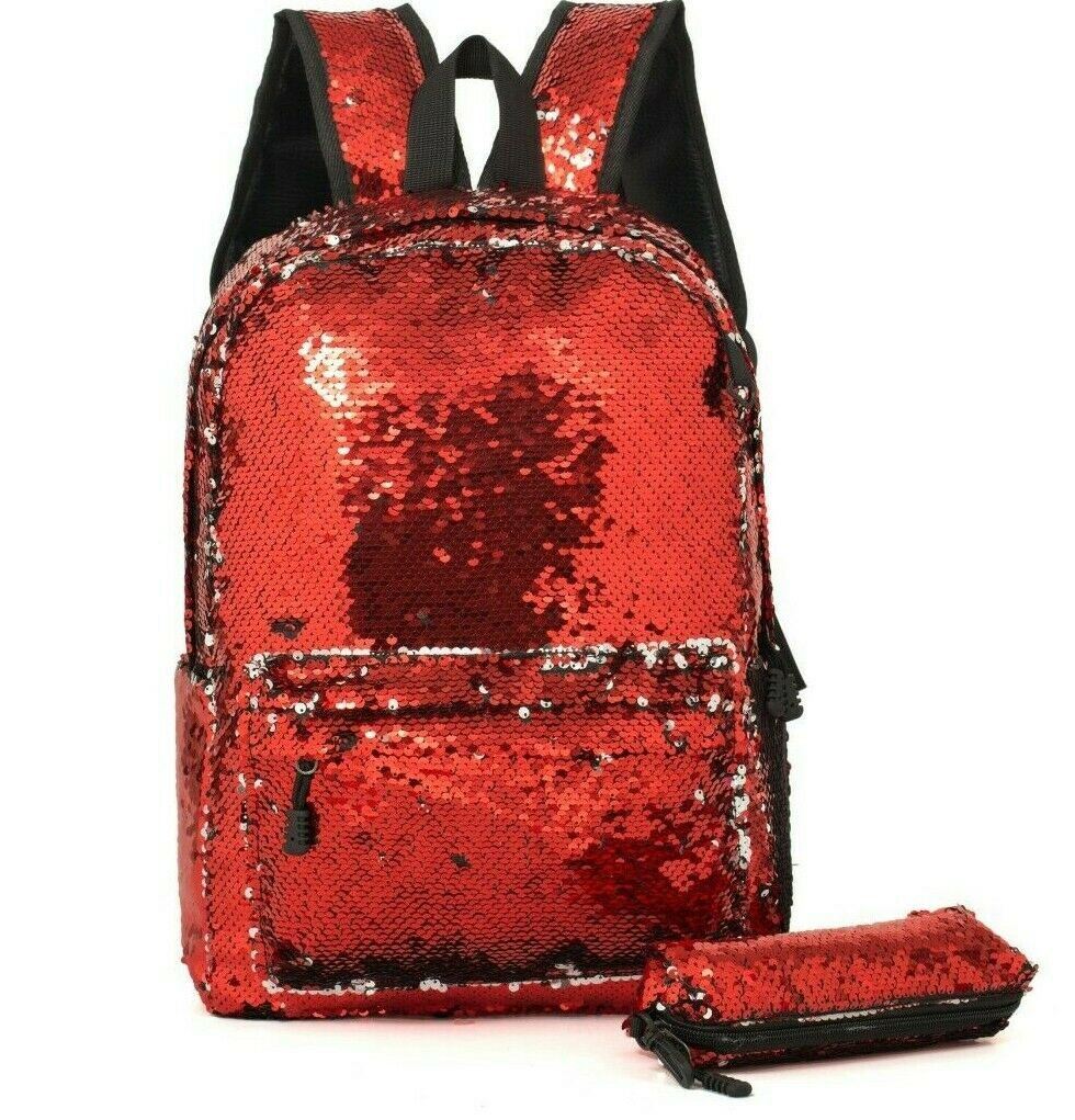 Shiny Sequins School Travel Backpack Glitter Shoulder Handbag Rucksack ...